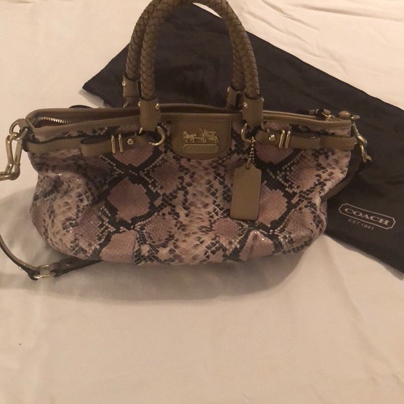 Coach | Bags | Coach Snakeskin Handbag | Poshmark